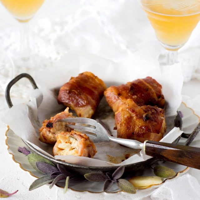 Tapas de perdrix au brebis et sauge • recette de Confit Banane